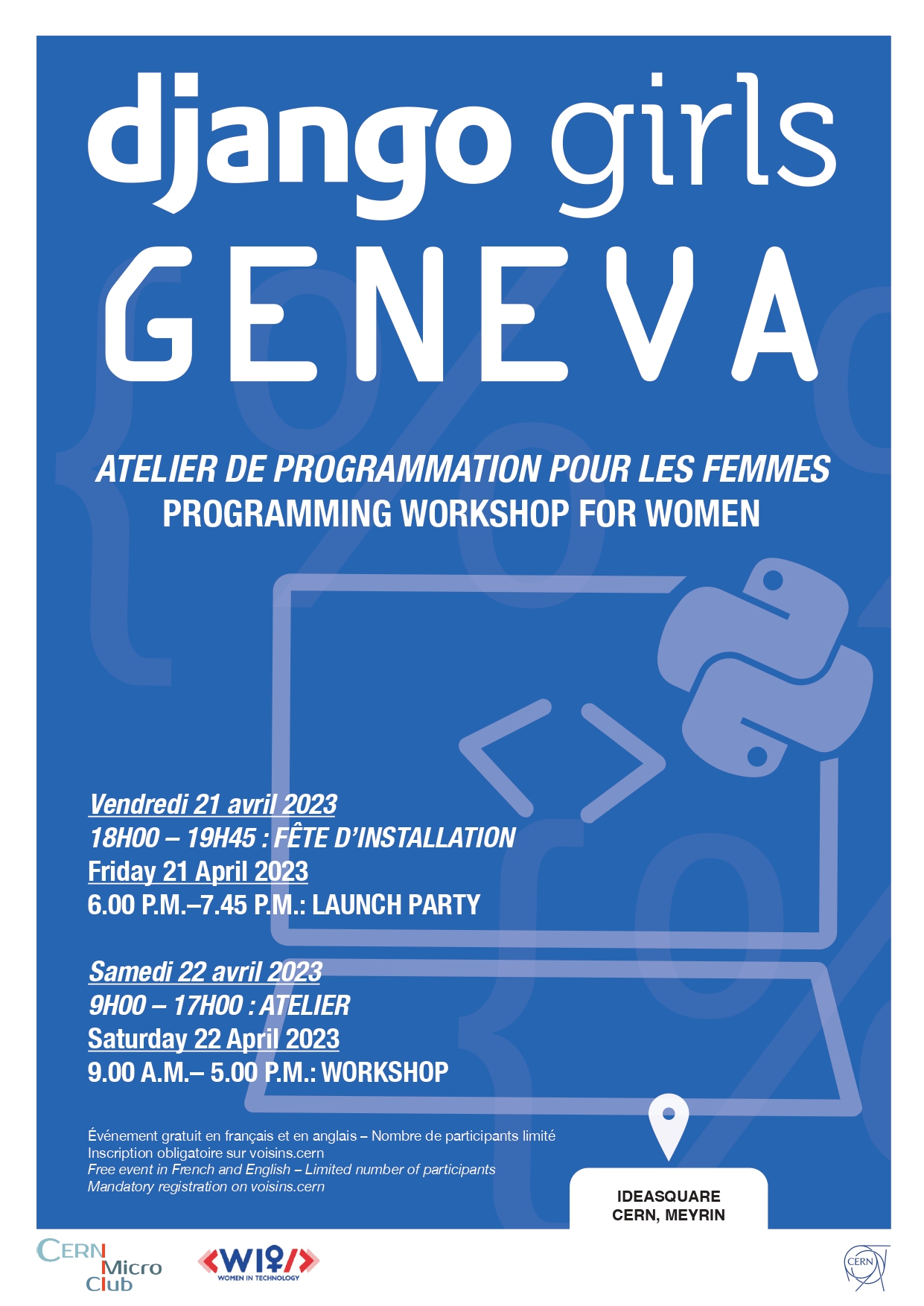 Applications are now open for the Django Girls programming workshop! | CERN and its neighbours